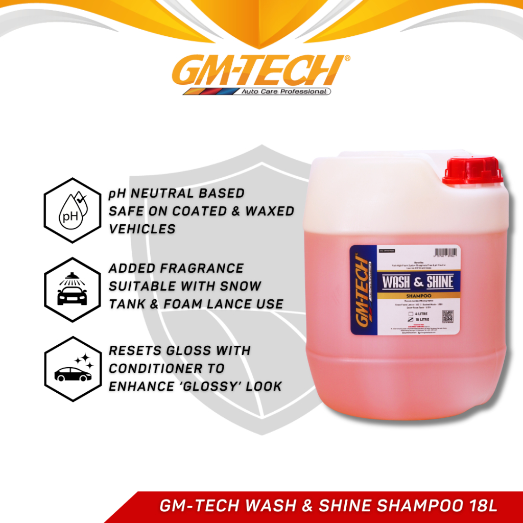 GM-TECH Wash & Shine Shampoo Car Conditioner (18L) | Shopee Singapore