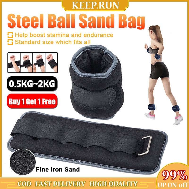 Steel sandbag(0.5/1/2kg )Adjustable Wrist and ankle 1 pair Steel ball ...