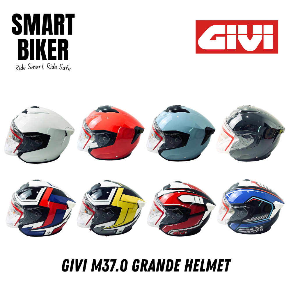 GIVI M37.0 Grande Double Visor Open Face Helmet Motorcycle SIRIM ...