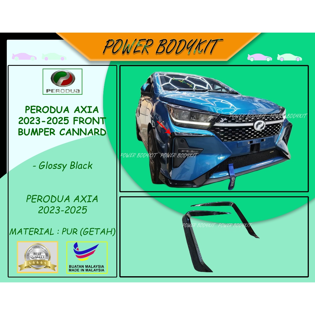 Perodua Axia 2023-2025 Front Rear Bumper Cannard 2023 2024 2025 Airduct ...