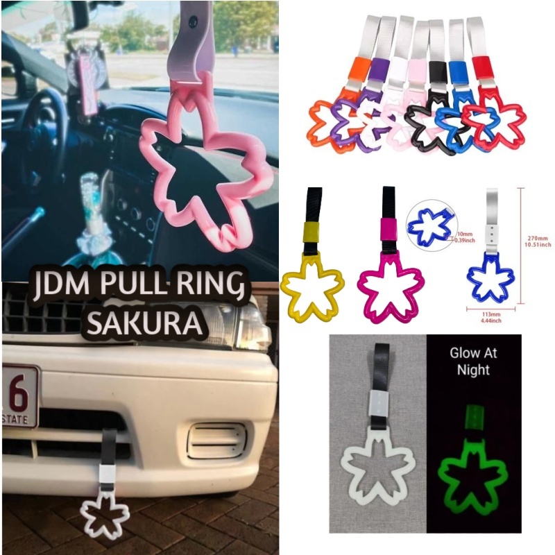 NEW Car Interior Pull Ring Sakura Handle Strap Charm Drift JDM ...