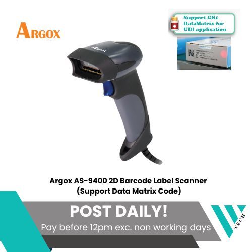 Argox AS-9400 2D Barcode Label Scanner (Support Data Matrix Code) | Shopee Singapore