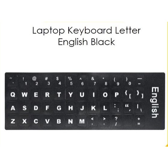 keyboard / Font Replacement Sticker for Laptop Keyboard- English Fonts ...