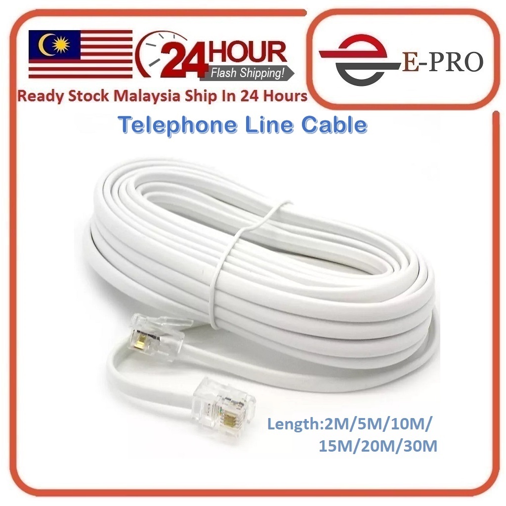RJ11 to RJ11 Cable Telephone Line Cable | Shopee Singapore
