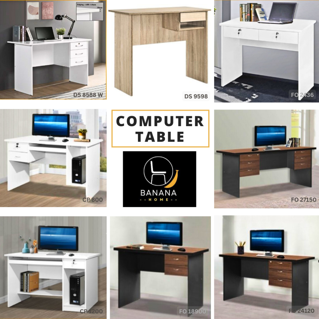 COMPUTER TABLE WITH DRAWER / MEJA KOMPUTER BERLACI / STUDY TABLE ...