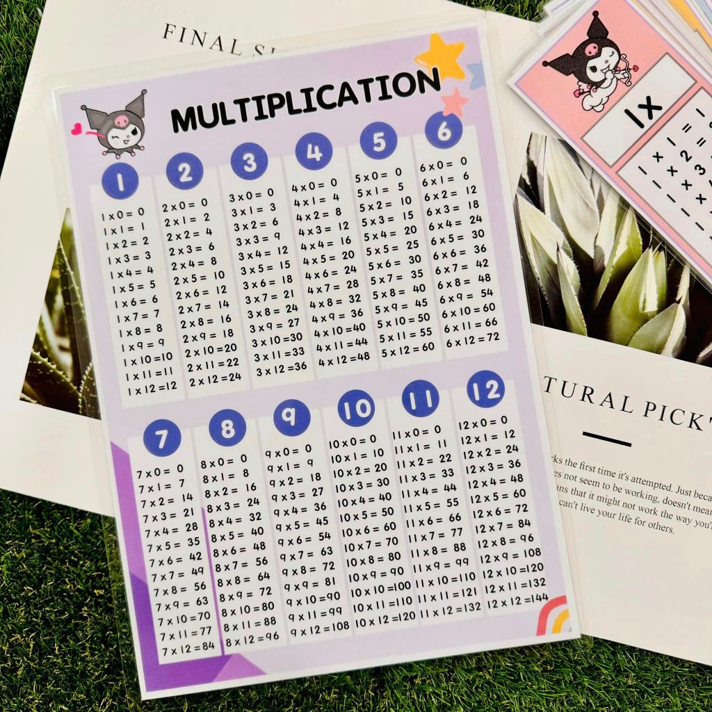 【Kuromi Series 库洛米系列】 Multiplication Table乘法表学习 | Shopee Singapore