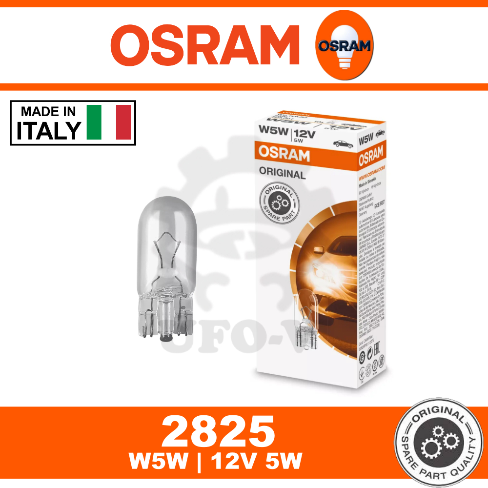 2825 OSRAM Made in ITALY Halogen Light Car Bulb T10 W5W 12V 5W (4090 ...