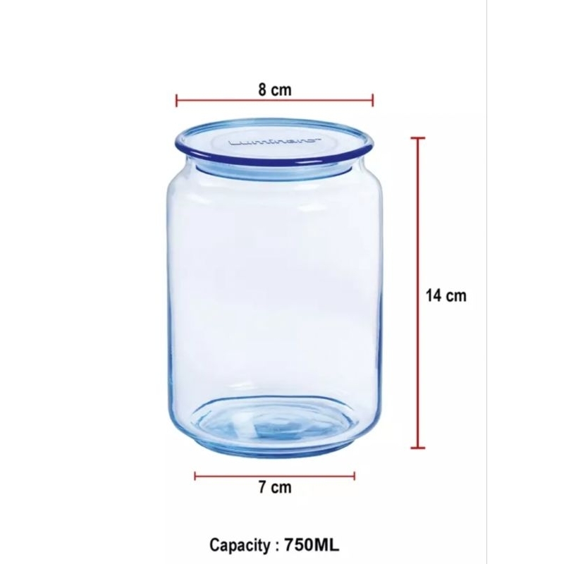 OFFER! Luminarc Rondo Ice Blue 750ml Code P6910 Glass Canister | Shopee ...