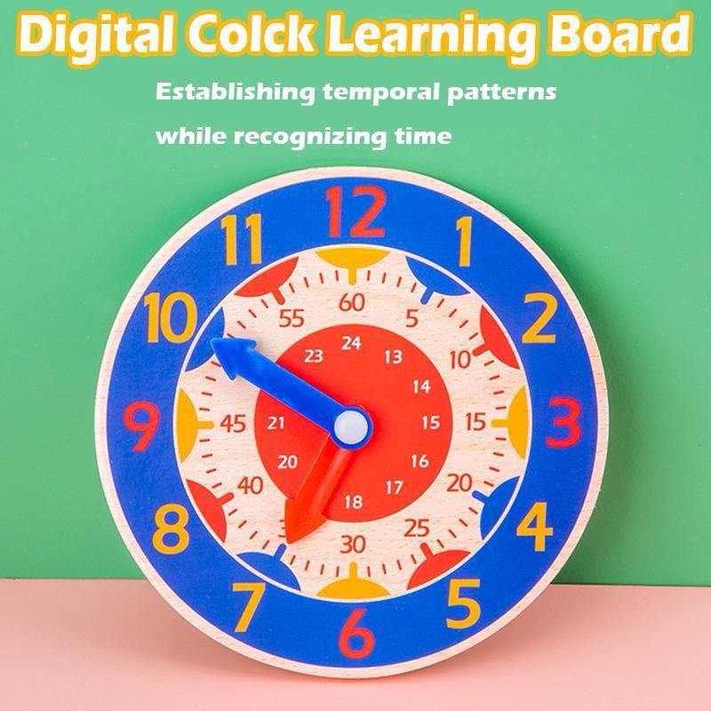 Preschool Sorting Clock Wooden Teaching Learning Clock Telling Time ...