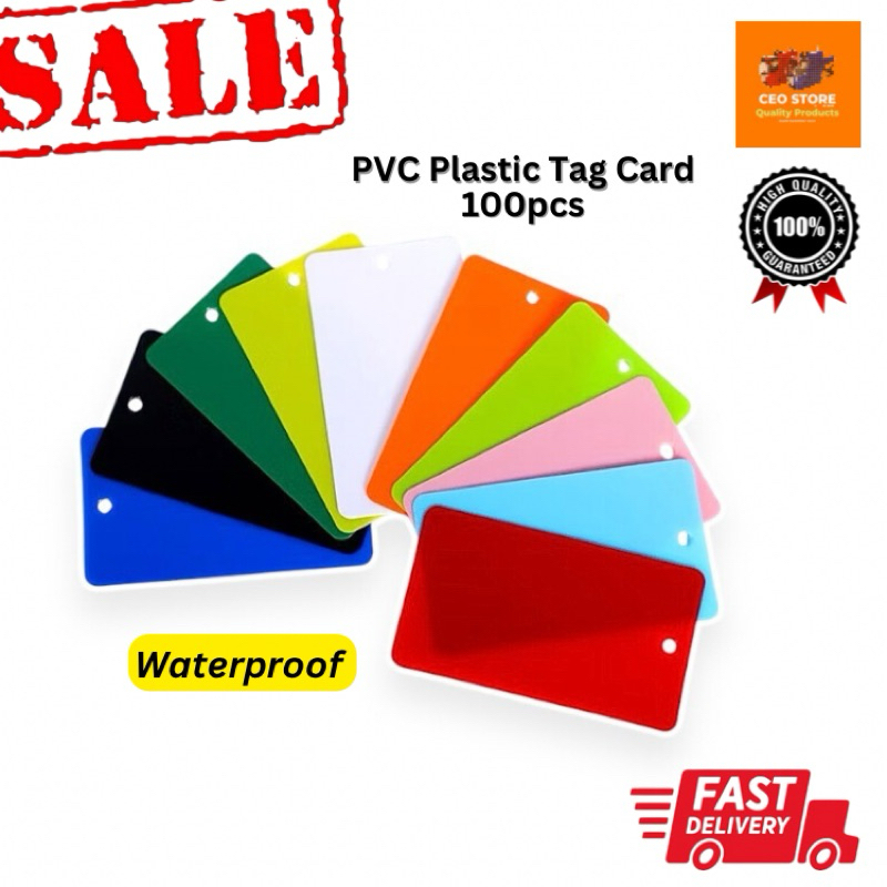 PVC Plastic Tag Card 100pcs Waterproof Card Tagging Card Price Card ...