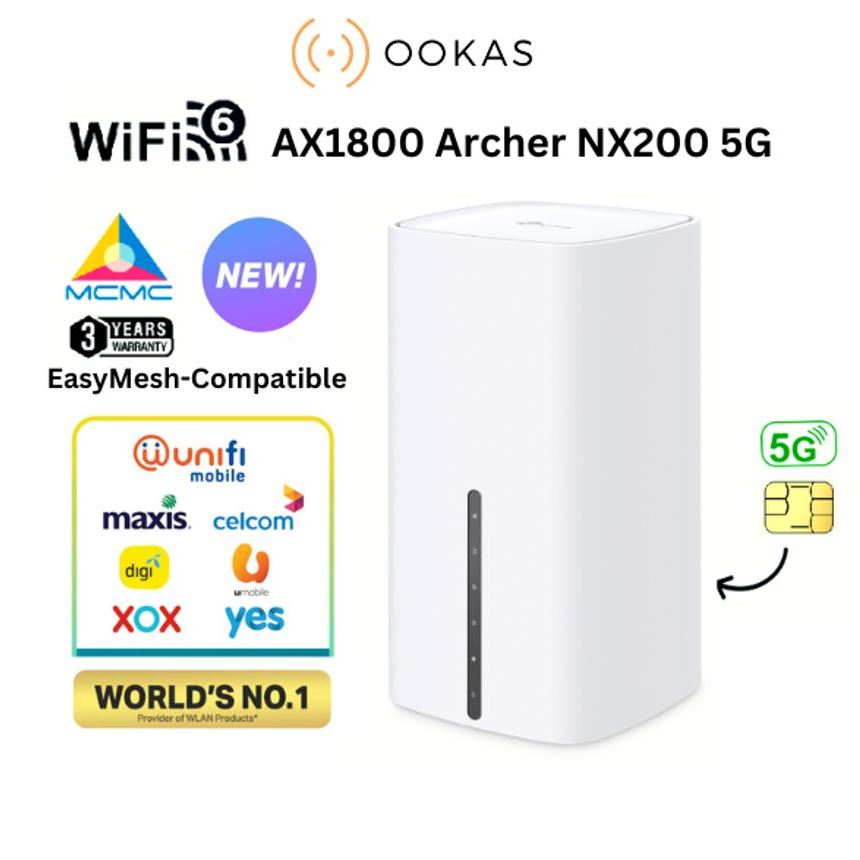 TP-LINK Archer NX200 5G AX1800 WiFi 6 Wireless Dual-Band Gigabit Router ...