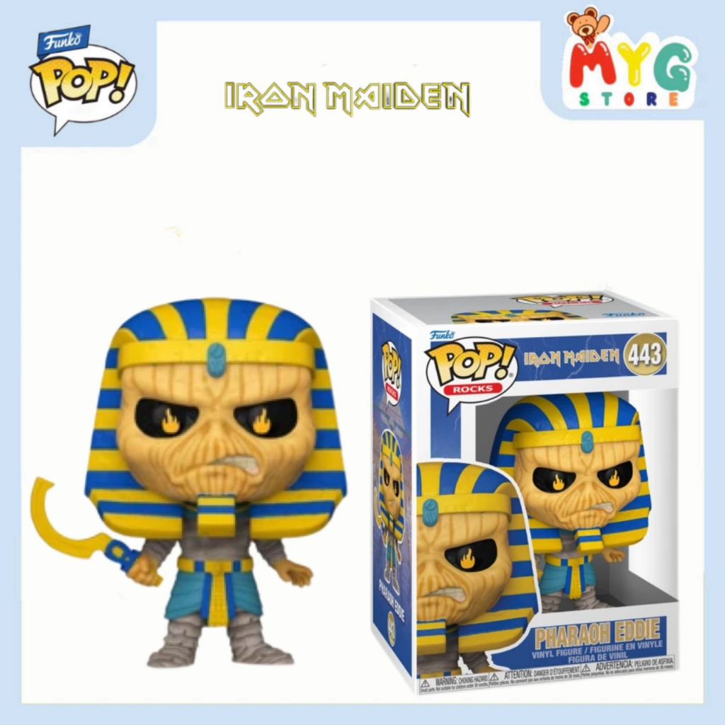 Funko Pop Vinyl Rocks Iron Maiden 443 Pharaoh Eddie Collectible Figure ...