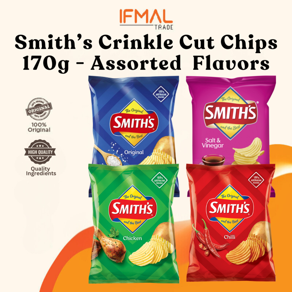 Smith's Crinkle Cut Potato Chips 170g | Assorted Flavors | From | Halal ...