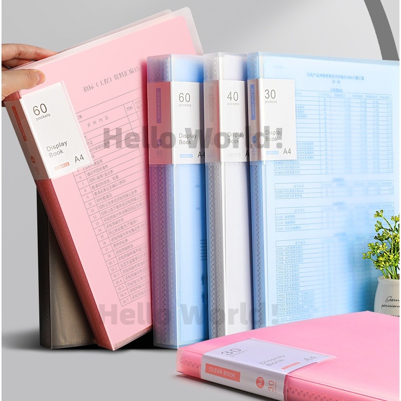 A4 File Folder 20/30/60/80/100 Pages Multi-layer file organizer Clear ...