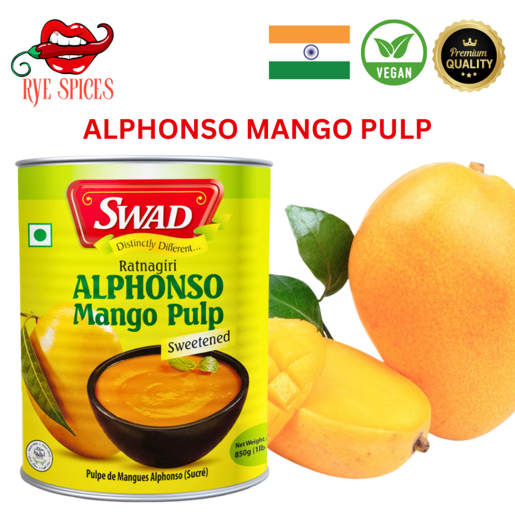 SWAD Alphonso Mango Pulp/Pulpa Mangga Alphonso SWAD 850g Vegan ...