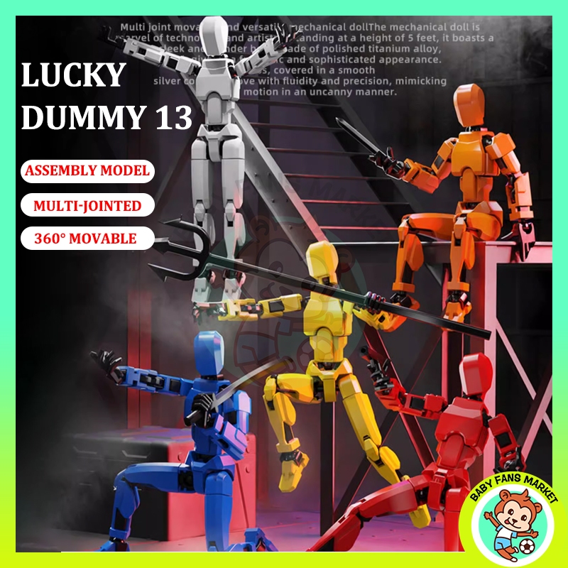 3D Printed Action Figure Lucky Dummy 13 Multi Joint Figure Movable ...