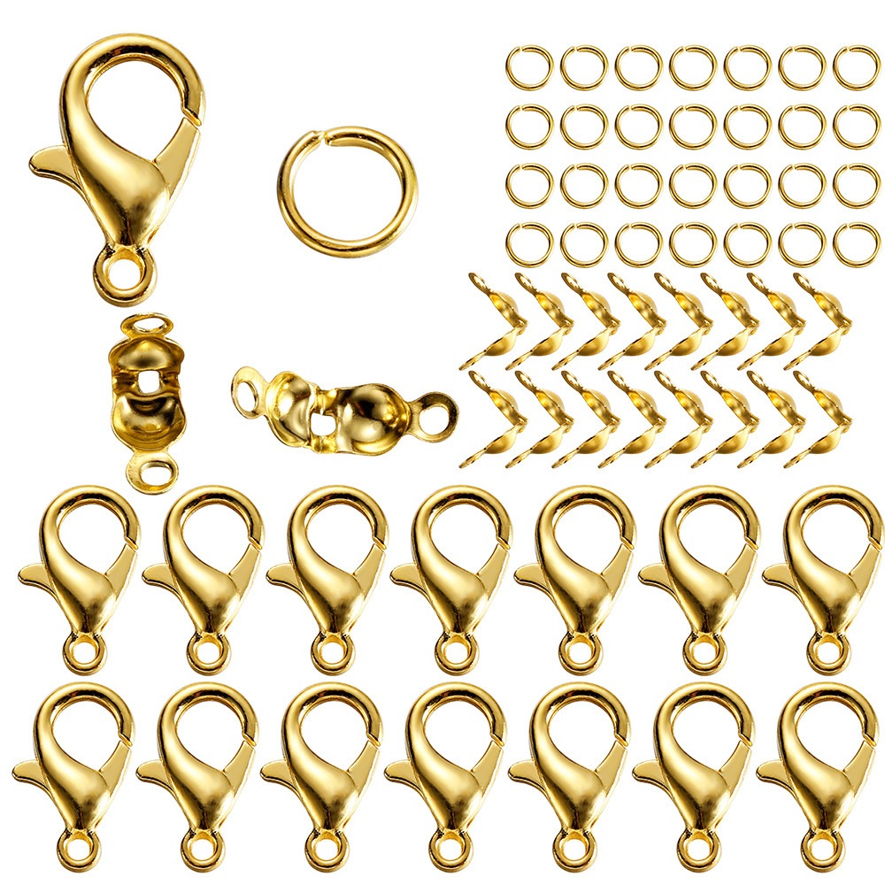 60pcs Lobster Clasp Chain Hooks Metal Connector For DIY Necklace ...