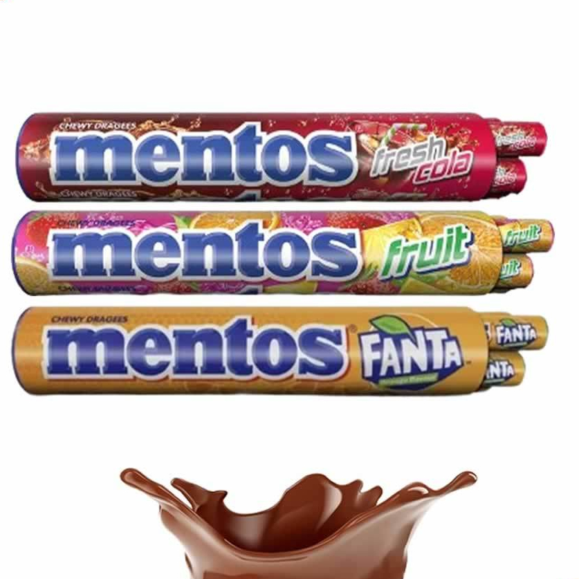 Mentos Giant 8rolls [ Cola / Fanta / Fruits ] 296-300g | Shopee Singapore