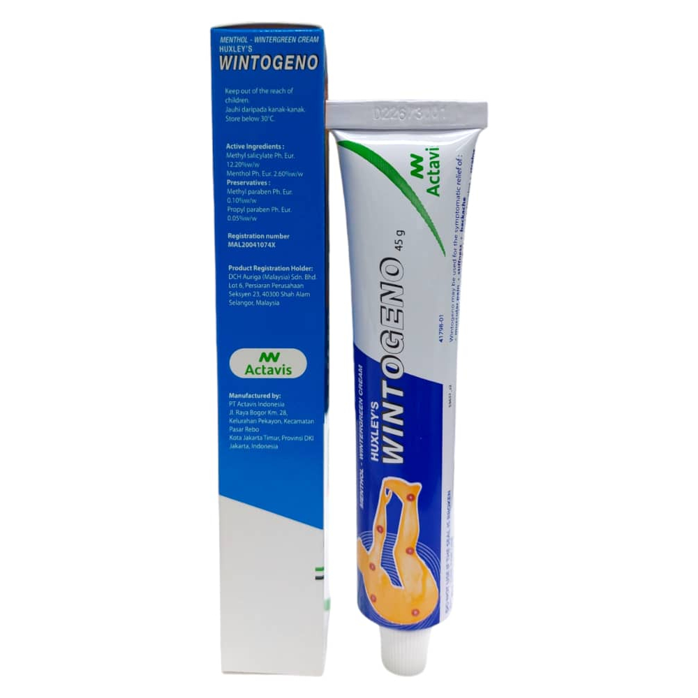 Huxley's Wintogeno Cream 45g/tube [Menthyl salicylate] | Shopee Singapore