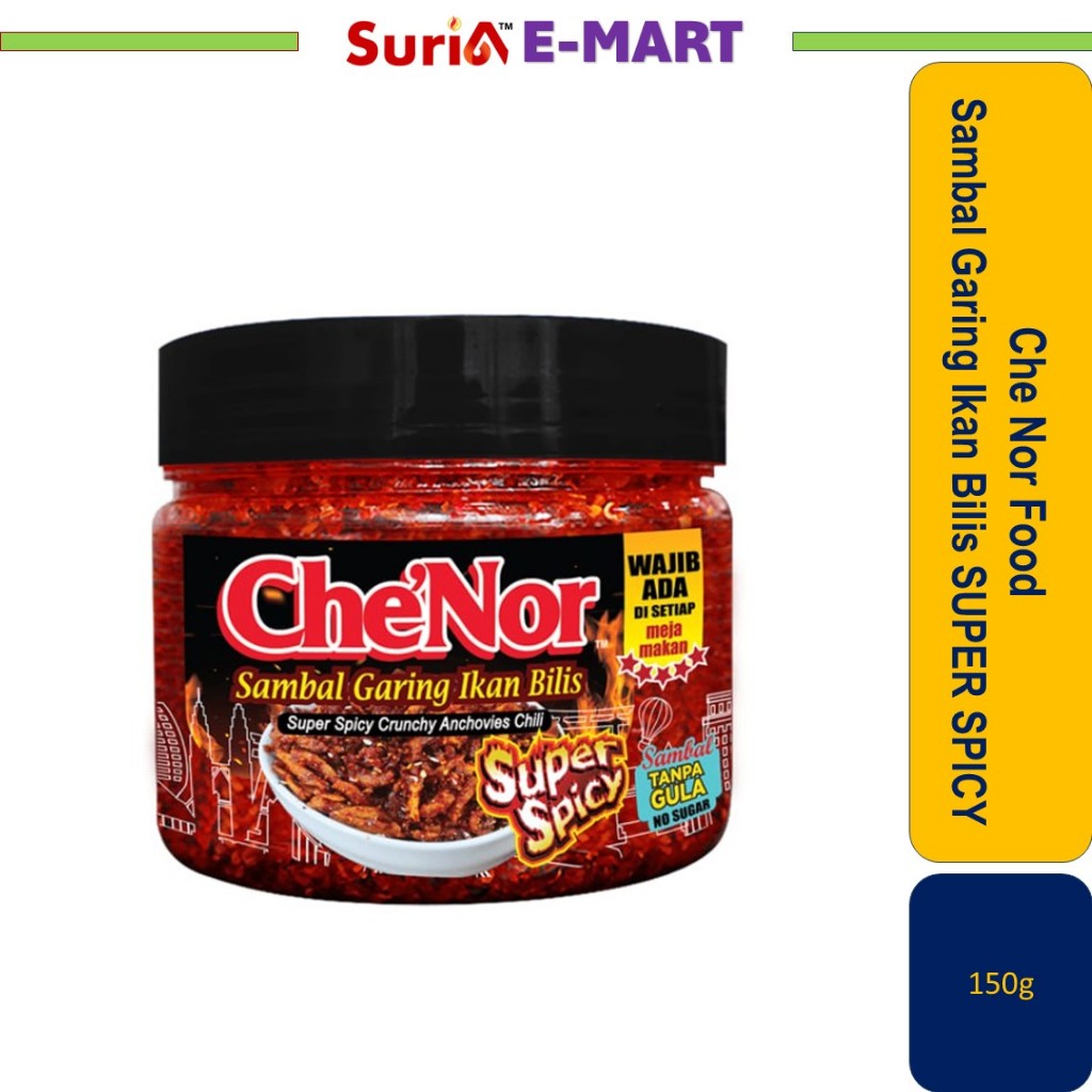 Che Nor Food Sambal Garing Ikan Bilis Super Spicy 160g | Shopee Singapore