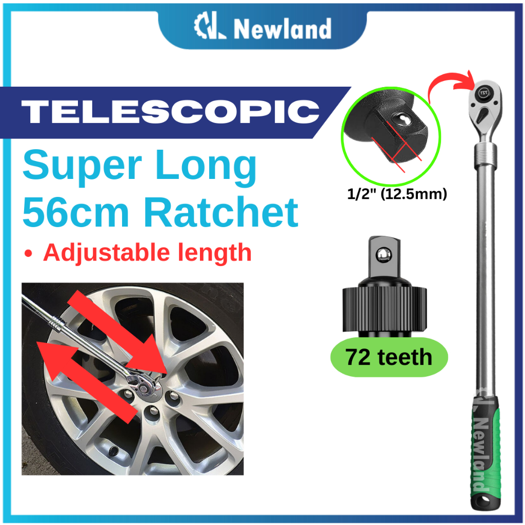 Super Long 56cm Ratchet / Extendable Ratchet / Ratchet Wrench Heavy ...