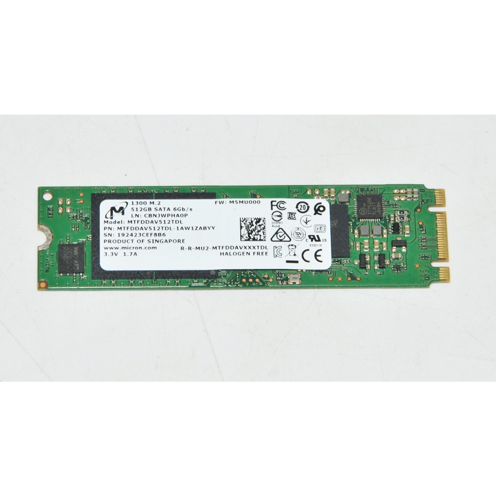 512GB M.2 SSD Micron 1300 M2 SSD MTFDDAV512TDL (USED) | Shopee Singapore