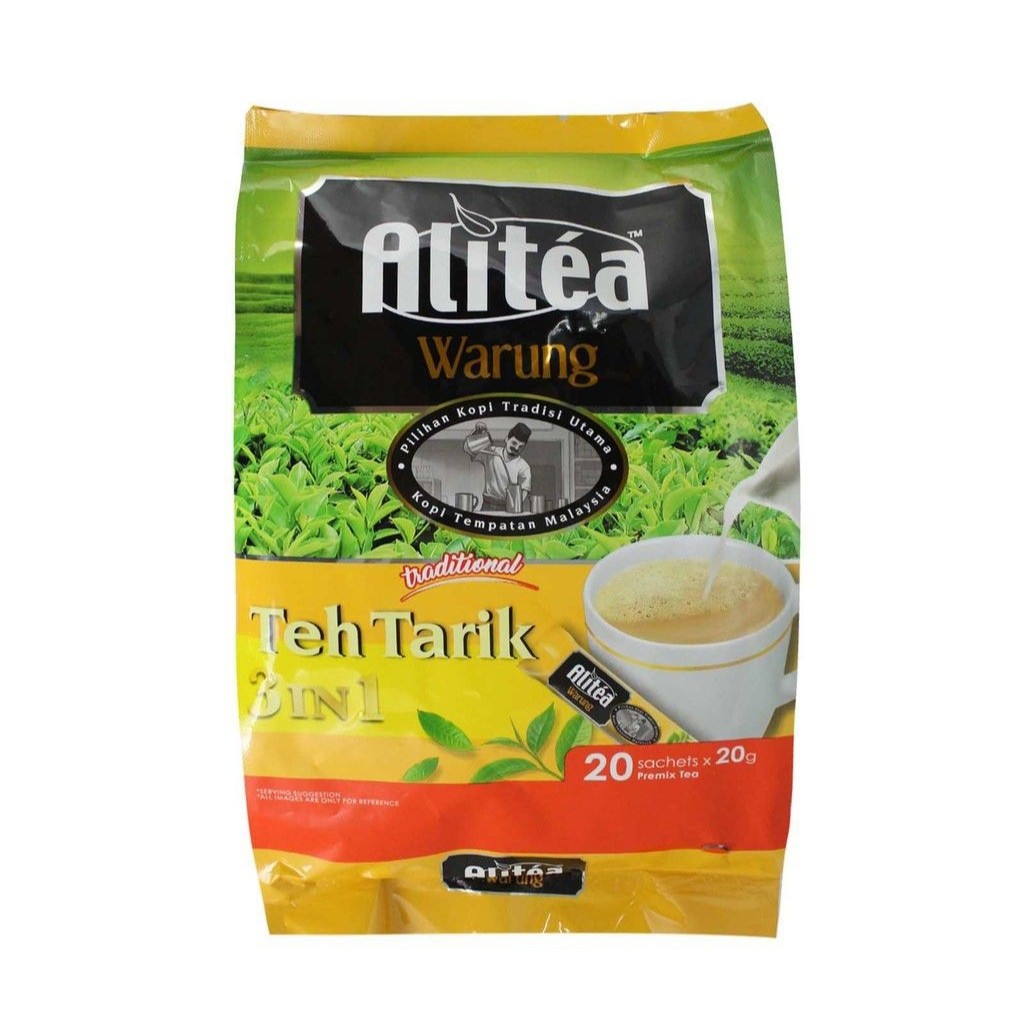 Alitea Warung Traditional Teh Tarik 3 in 1 (20 sachets x 20g) | Shopee ...
