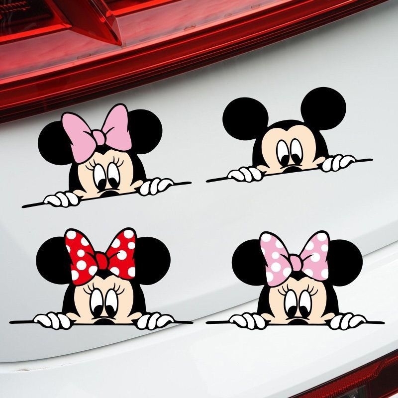 Straw stickers Cartoon Mickey Mouse Unique Creative Car stickers Cute ...