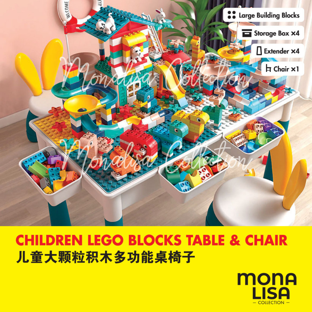 Multifunctional Building Blocks Table For Kids Meja Mainan Kanak LEGO ...