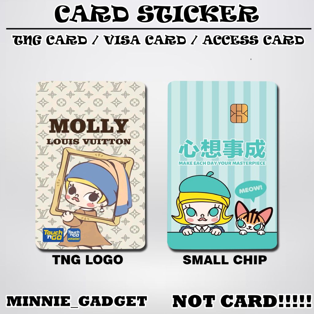 [ Molly ] Touch n Go Card Sticker Cover TNG / MASTER / VISA / CREDIT ...