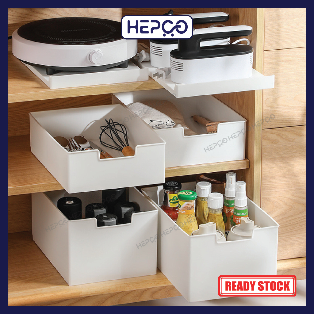 PP Material Extendable Pull Out Storage Organizer Slide Out Drawer ...