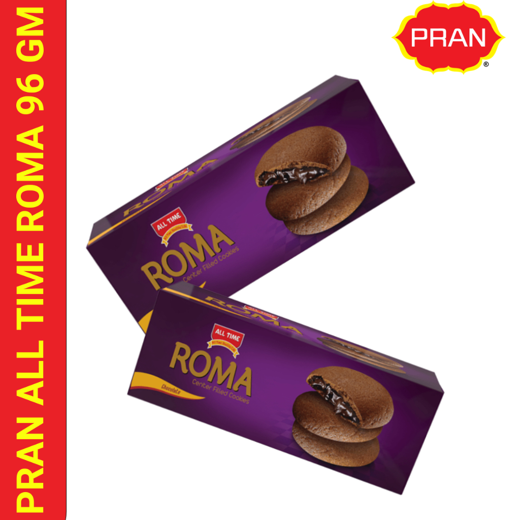 PRAN All Time Roma Chocolate Cream Biscuit (96g) | Shopee Singapore