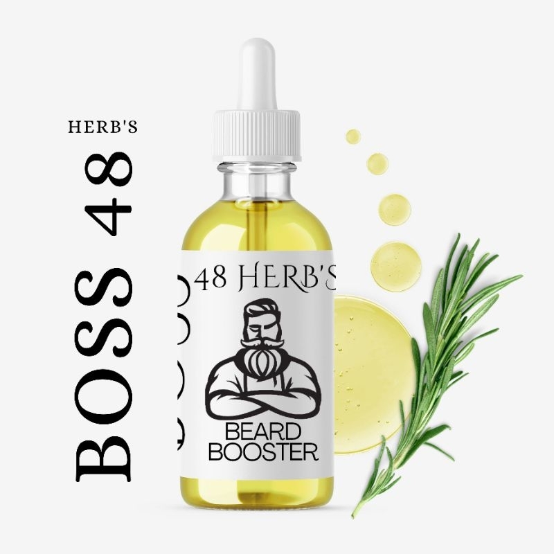 BOSS 48 Herbal Potent Beard Booster, Beard Growth Oil Hair Growth 100% ...