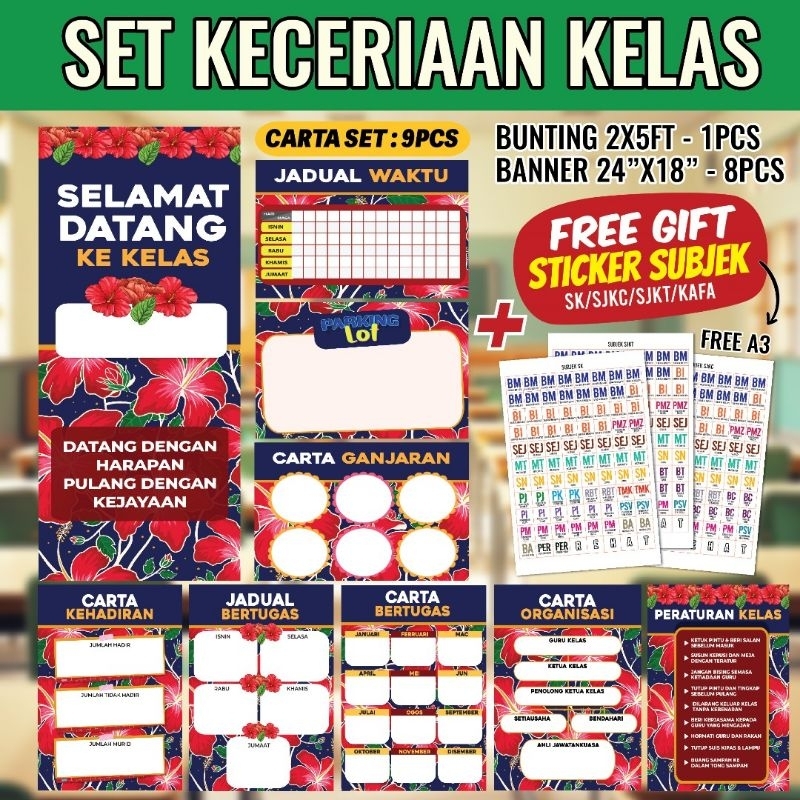 CARTA KELAS I KILANG I STICKER | DESIGN I DESIGN TERBARU DAN CANTIK ...