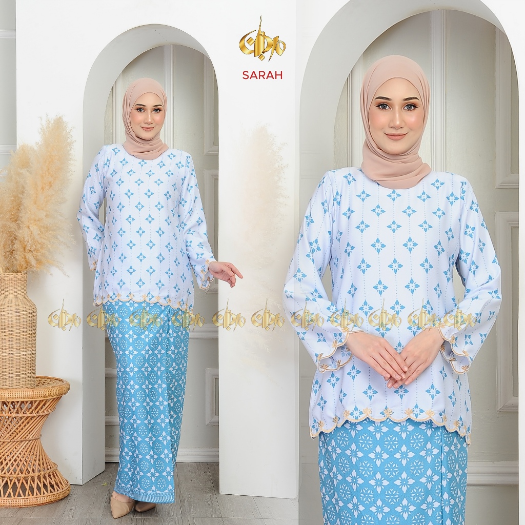 Marjan SARAH KURUNG KEDAH MUSLIMAH RAYA DOBBY SILK SULAM MATCHING MC194 ...