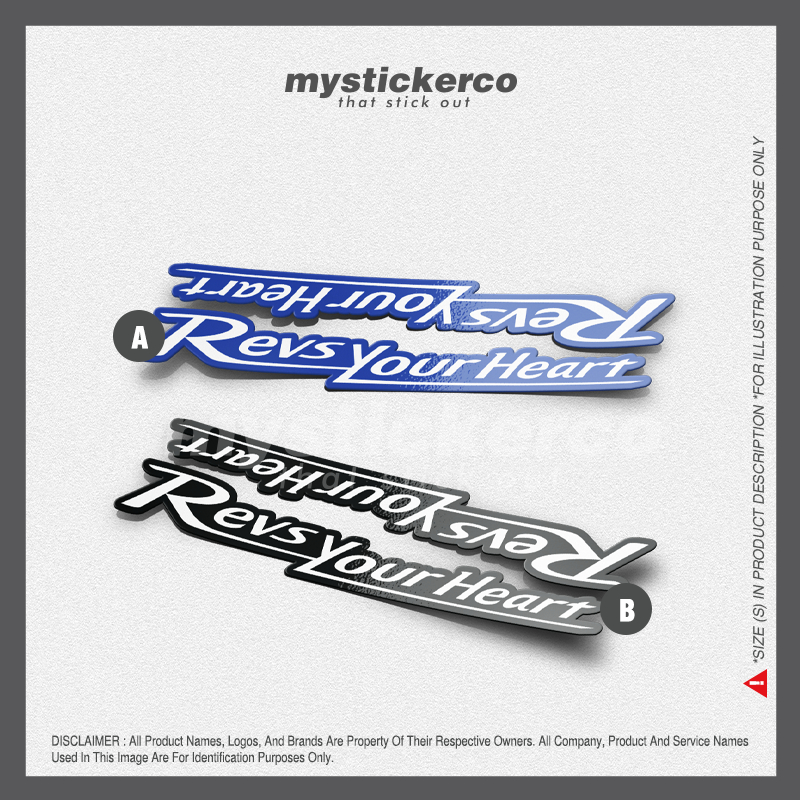 Sticker - Yamaha Revs Your Heart (Pair - 2 Pieces/Set) | Shopee Singapore