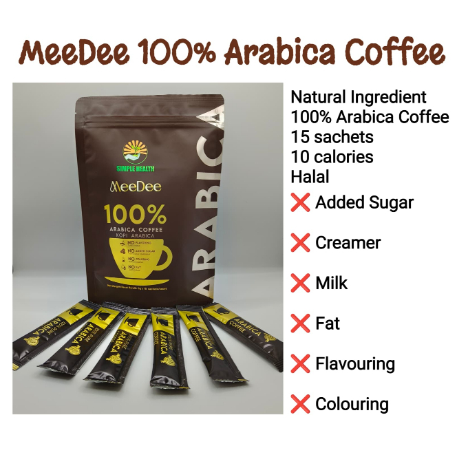 MeeDee Arabica Coffee Premium Sugar Free Natural Dairy Free | Shopee Singapore