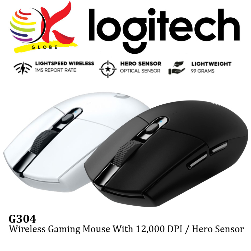 LOGITECH G304 WIRELESS GAMING MOUSE HERO SENSOR / 12000 DPI ...