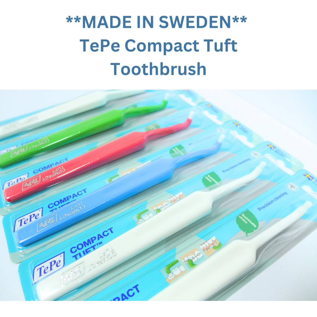 TEPE Compact single Tuft Orthodontics Braces Dental Implant Toothbrush ...