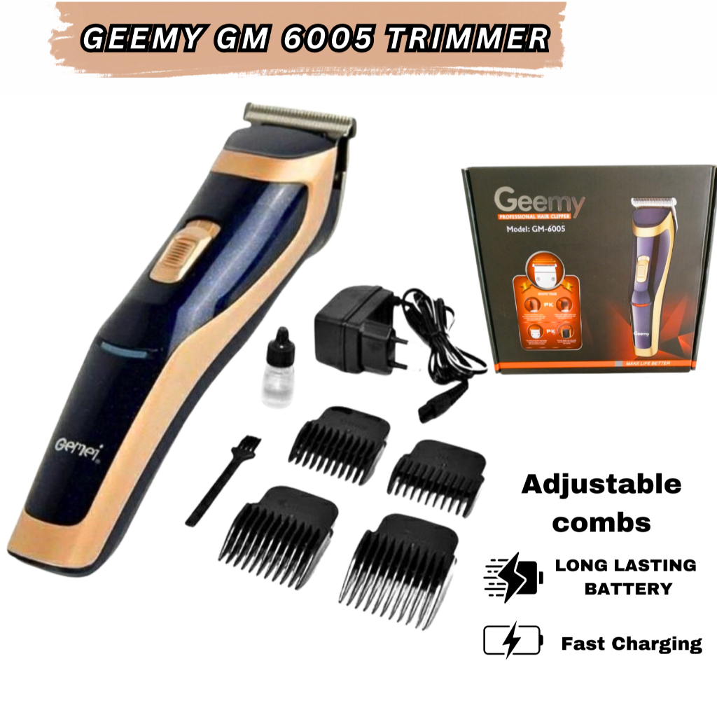 GEEMY GM-6005 Professional Cordless Rechargeable Hair Clipper Trimmer ...