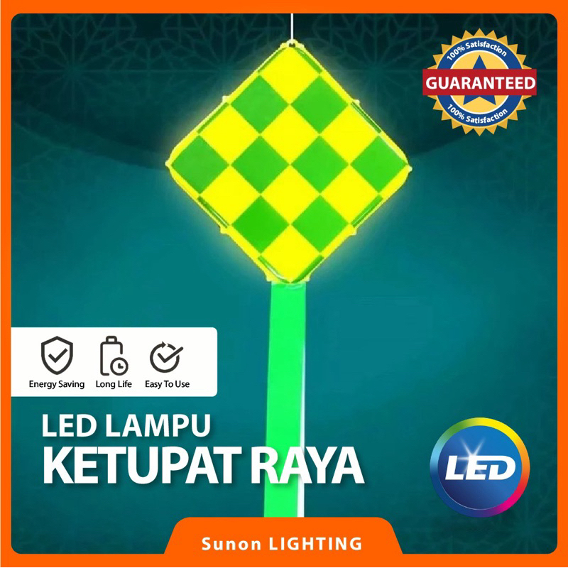 Lampu Ketupat Besar Light Raya with build in LED Lampu Raya | Shopee ...