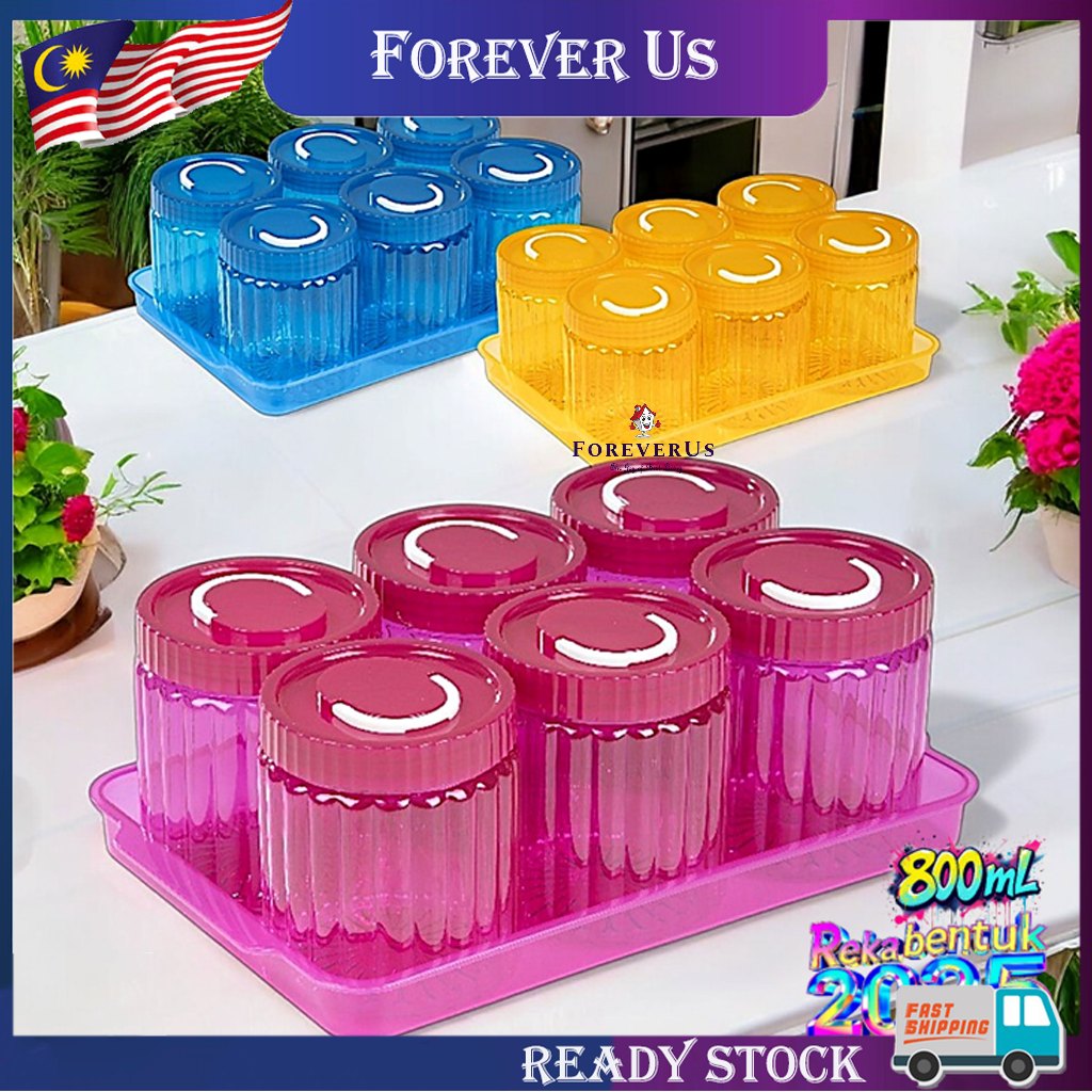 6pcs Set Bekas Kuih Raya Set With Handle /Cookies Container Set /Bekas ...