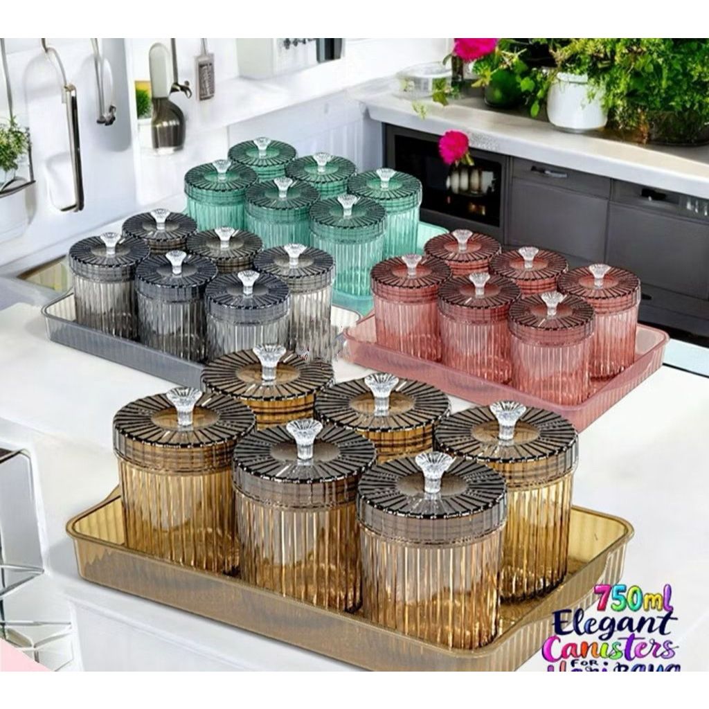6pcs Bekas Kuih Raya Set 750ml /Cookies Container Set /Bekas Kuih Raya ...