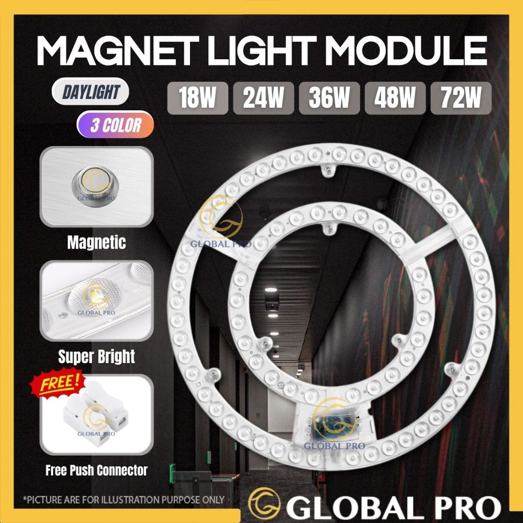 LED Magnet Module Light Ceiling Light Lampu Downlight Lampu Siling ...