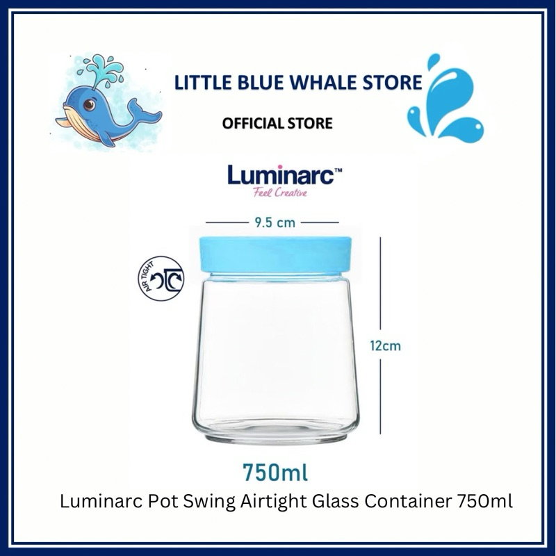 Luminarc Pot Swing Airtight Glass Container Balang kaca kuih-muih ...