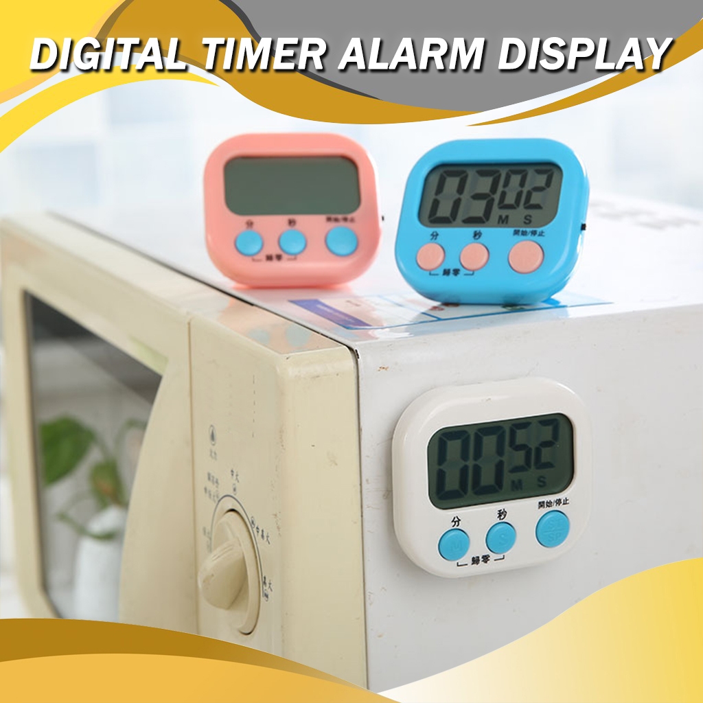 MAGNETIC Digital Kitchen Timer Big Digits Loud Alarm Display for ...