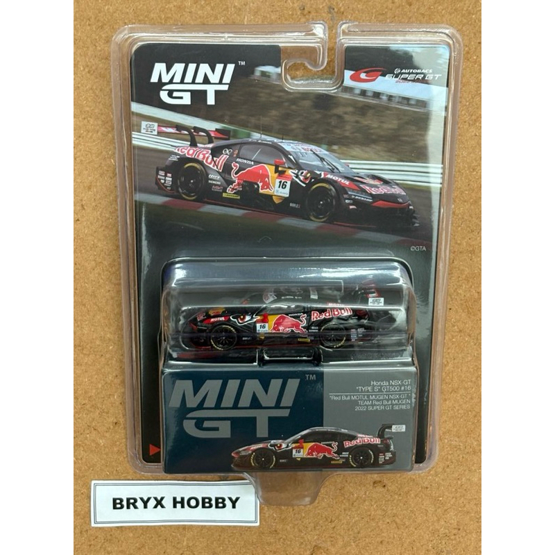 Mini GT Super GT Series Honda NSX-GT "Type S" GT500 16 "Red Bull Motul Mugen NSX-GT" MGT00848-BL ...