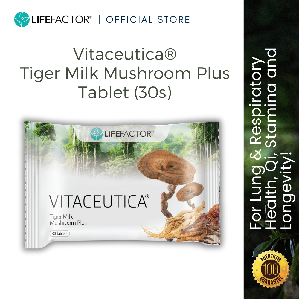 LIFE FACTOR Vitaceutica Tiger Milk Mushroom Plus Tablet Trial Pack (30 ...