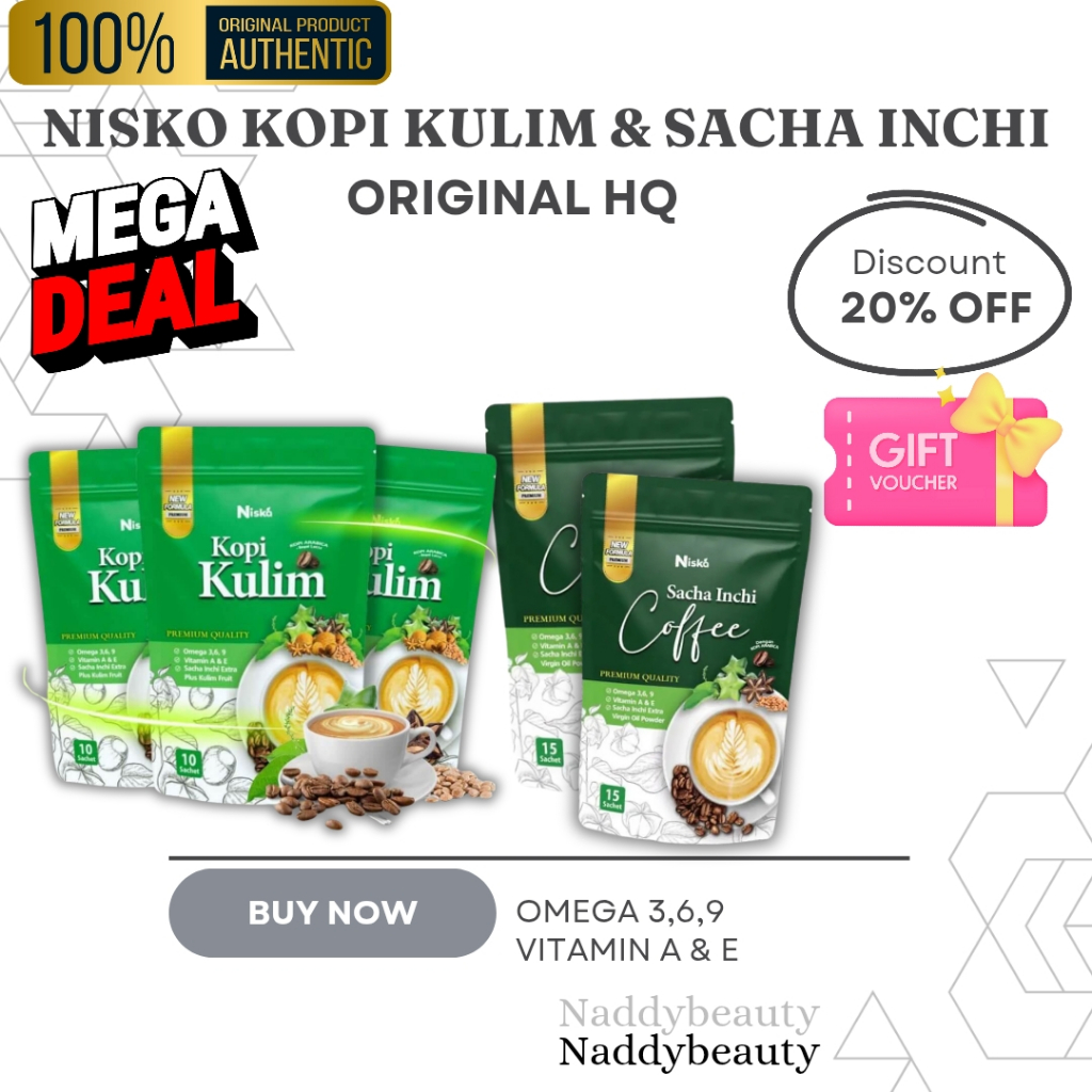 FAST SHIP | NISKA/NISKO KOPI KULIM SACHA INCHI SUSU MORINGA HQ | Shopee ...