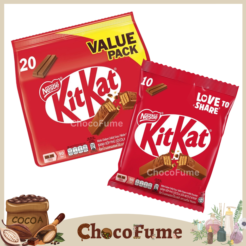 KitKat 2 Fingers Milk Chocolate 10 Packs 170g/ Value Pack 340g | Shopee ...